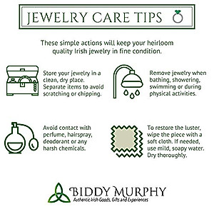 Biddy Murphy Shamrock Sterling Silver Green Enamel Charm Necklace, Sturdy 18" Box Chain, Lucky Irish Gift, Celtic Jewelry, Imported from Ireland