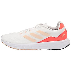 adidas Women's Sl20.2 Running Shoe, White/Halo Blush/Solar Red, 8.5