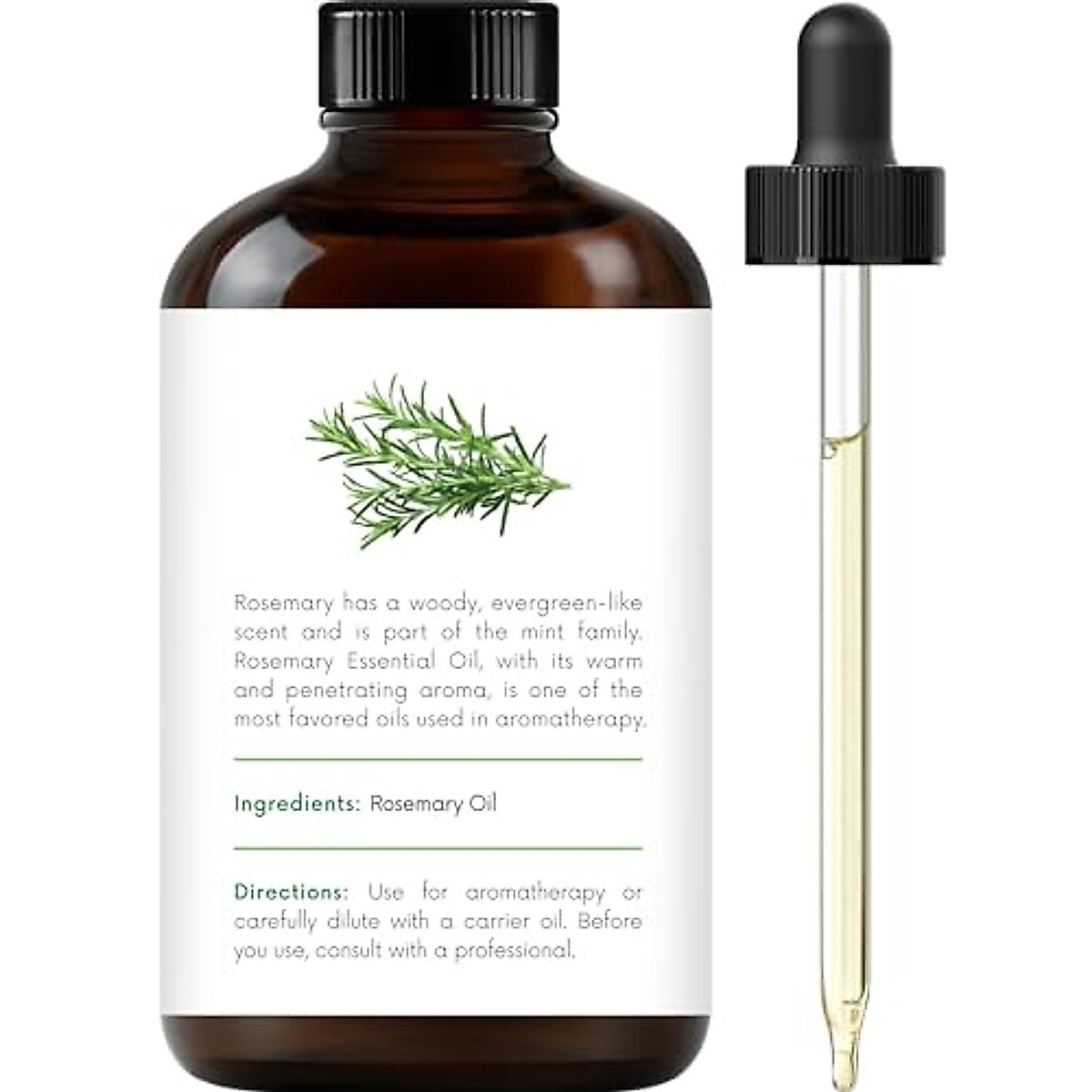 Rosemary Essential Oil - Huge 4 Fl Oz - 100% Pure and Natural - Premium Grade Essential Oil for Diffuser and Aromatherapy