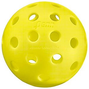 Penn 40 Outdoor Pickleball Balls - 6-Pack - Softer Feel for Recreational & Club Play - USAPA Approved