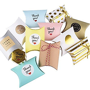 AKOAK 100 Pcs Wedding Creative Pillow Box, Candy Gift Box, Suitable for Wedding Birthday and Christmas (Green)