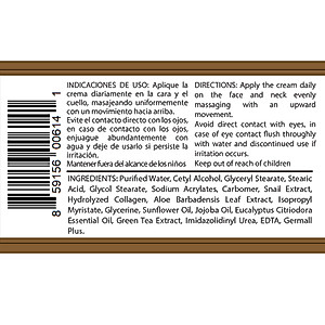Baba de Caracol Snail Cream With Collagen Regenerating & Firming Cream Crema Regenerante & Reafirmante