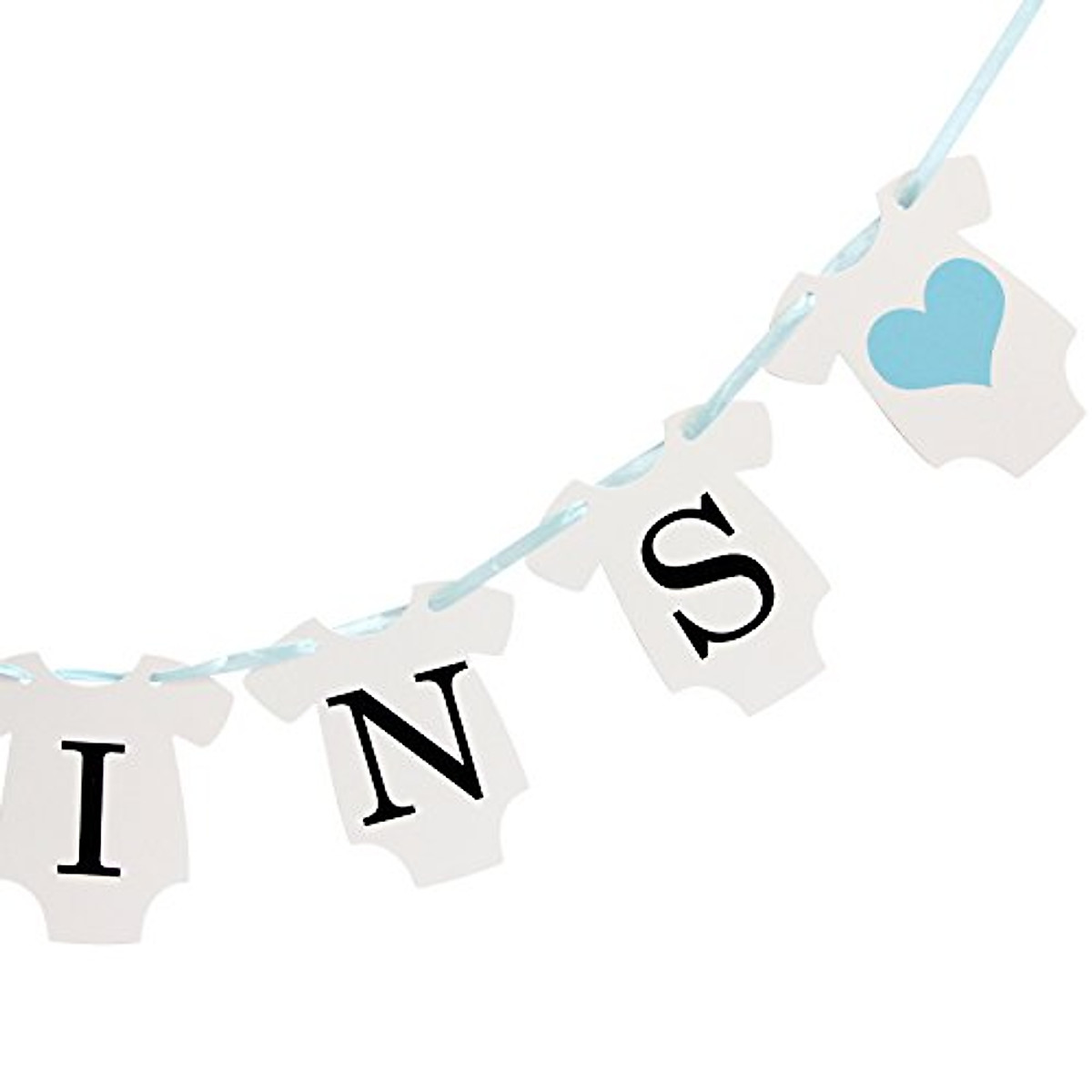 INNORU(TM) It is Twins Banner Baby Shower, Gender Reveal,Babies Party Decorations for Baby Boy 1st 2nd Birthday Banner