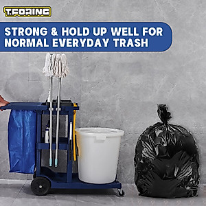 Large Contractor Trash Bags 40-45 Gallon - 100 Count Heavy Duty Black Garbage Bags Unscented Thick Commercial Trash Can Liners for Construction Industrial Yard Outdoor Lawn and Leaf