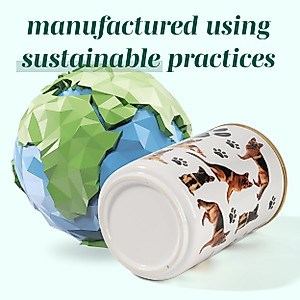 Greenline Goods Premium Dog Treat Ceramic Canister Set – German Shepherd Airtight Canister for Fresh Treats, Ceramic Jar & Containers with Lids, Farmhouse Canisters, Ideal Kitchen Canisters