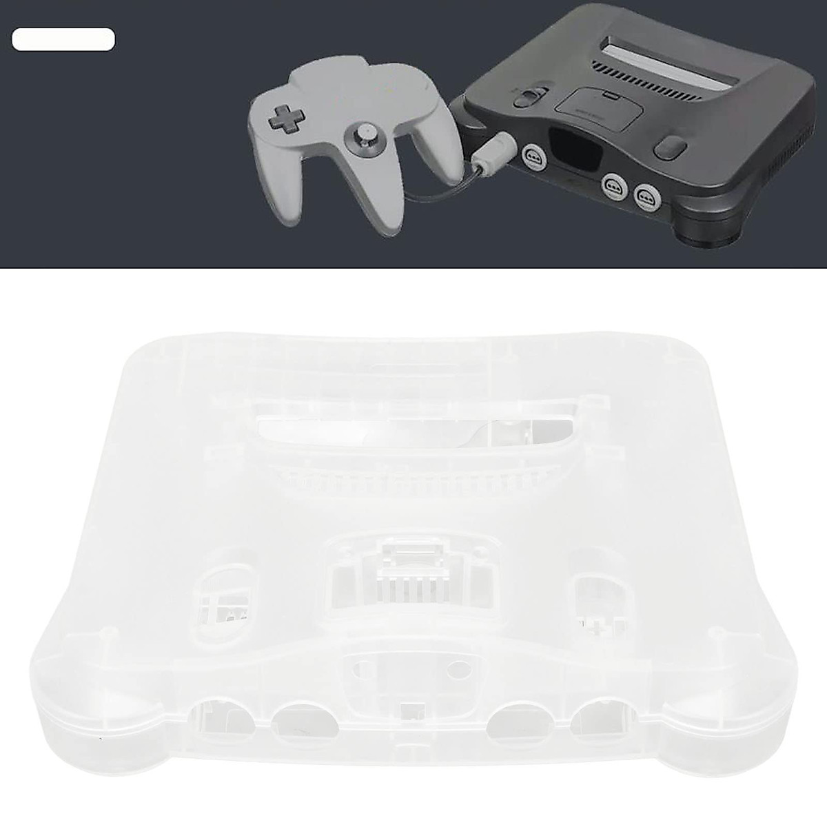 Replacement Translucent Clear Housing Case Multipurpose Retro Video Game Console Shell for N64 Retro Video Game Console