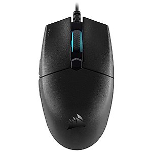 Corsair KATAR PRO Ultra-Light Gaming Mouse - FPS/MOBA Mouse, Symmetric Shape, 12,400 DPI Optical Sensor, 6 Programmable Buttons, Plug-and-Play, RGB Backlighting, for Claw and Fingertip Grips - Black