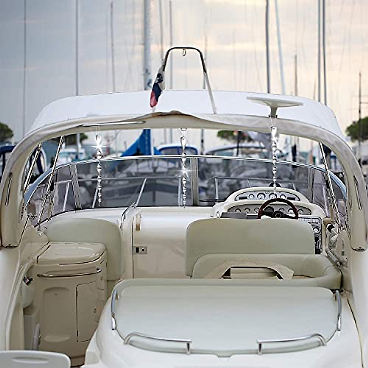 Hestya 15 Pack Bird Repellent Wind Twisting Reflective Scare Rods 12 Inch Effective and Attractive Hanging Bird Repellents (Multi-Color, 15 Pieces)