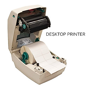 Desktop Thermal Transfer Ribbons -Enhanced Wax, 8 Rolls, 4.33" x 244'/110mm x 74m for Zebra Desktop Printer