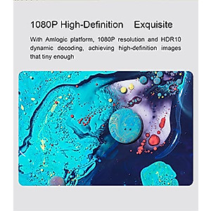 Global Version Wanbo T2R MAX Projector 1080P Mini LED Portable WiFi Full HD Projector 4K Android 9.0 2GB RAM 16GB ROM1920*1080P Keystone Correction for Home Voice Control