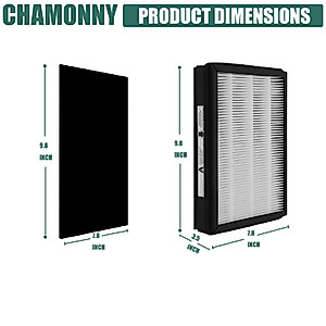 CHAMONNY Size A Replacement Filter A, Compatible with Filtrete FAP-C01-A and IDYLIS AC-2119, IAP-10-100, IAPC-40-140, IAP-10-150 Air Purifier, 2 H13 True HEPA Filters + 4 Pre-filters