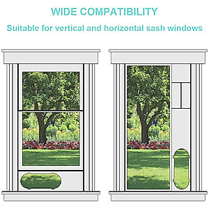 KLOLKUTTA Portable Air Conditioner Window Kit with Coupler, Portable AC Window Kit Accessories for Exhaust Hose, Adjustable Universal Window Slide Panels Kit Plates for 5.9 Inches Ducting