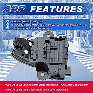 ADP Trunk Lid Latch Lock Actuator for Chevrole Chevy Cruze Impala Malibu Sonic Corvette Camaro Buick Regal Lacrosse Verano Allure Cadillac ATS ELR XTS CTS 940-108 13501988