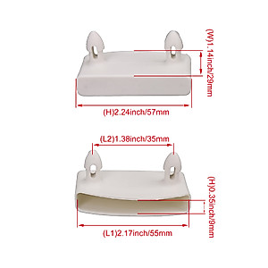 30 Pcs White Bed Caps Holders Plastic Single End Caps 55x9mm for Metal Wooden Beds