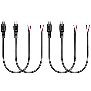 Bolvek 4 Pack RCA Female to Speaker Wire, RCA Female Plug Adapter Connector to Bare Wire Open End Audio Cable for Amplifier Audio Video Receiver Speakers