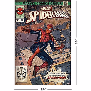 Spider Man Comic Book Cover Poster, Size 24x36 (Spider-Man)