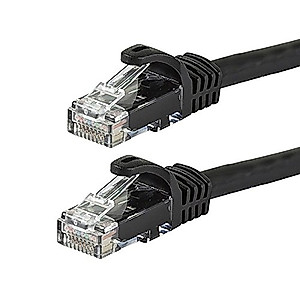 Monoprice - 109799 Flexboot Cat6 Ethernet Patch Cable - Network Internet Cord - RJ45, Stranded, 550Mhz, UTP, Pure Bare Copper Wire, 24AWG, 7ft, Black