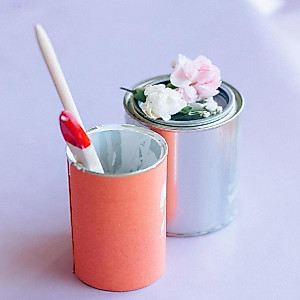 Esamploe 8 Pack Empty Metal Paint Cans with Lids(1/4 Pint Size),1/2 Cup Capacity Touch Up Paint Containers,Paint Storage Containers for Leftover Paint,Tiny Empty Unlined Pint Paint Pails