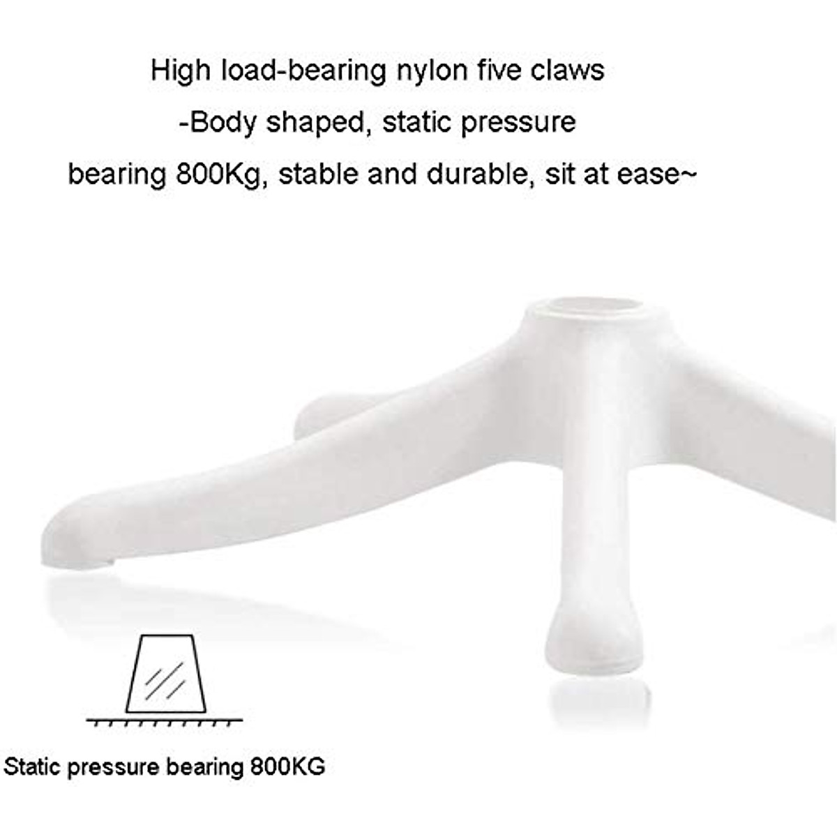 MayNuo Office Chair Gaming Chair Barber Comfy Computer Chair Adjustable Height Office Chair with Chrome Base Padded Swivel Chair/White Frame Black Net