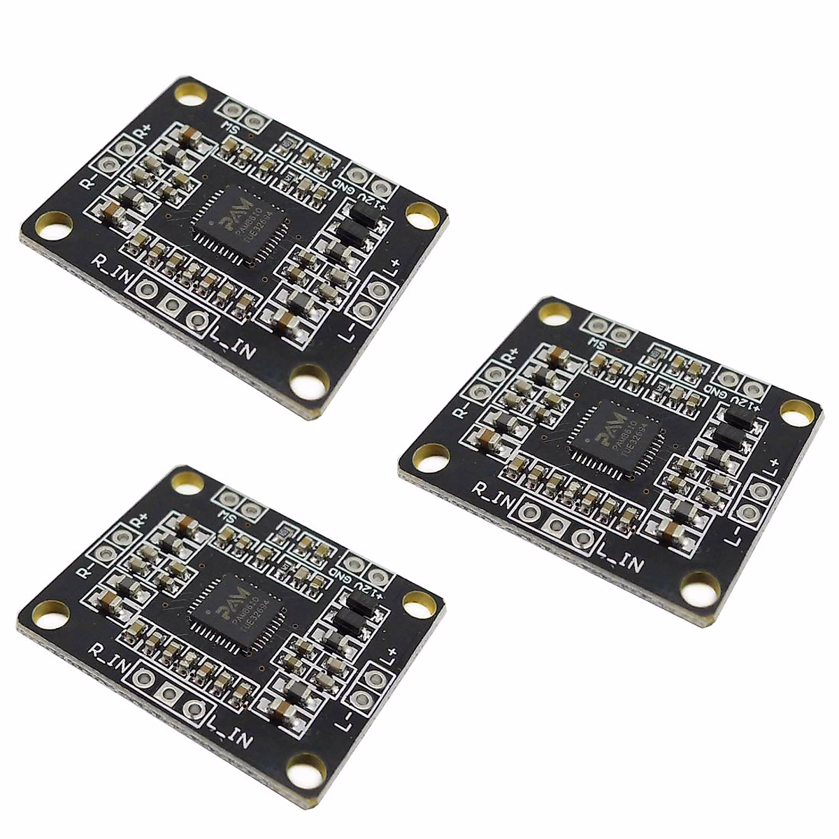 HiLetgo 3pcs PAM8610 2 * 15W Digital Dual Channel Stereo Audio Amplifier Board AMP Class D 12V