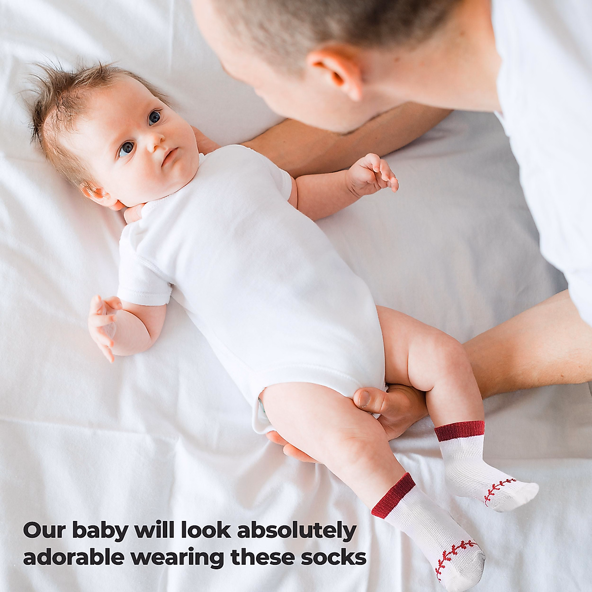 FANCYKIDS Unisex Baby Girls Boys Sports Themed Basketball Soccer Football Baseball Socks (Set of 4 Pairs) (0 to 6 Months)