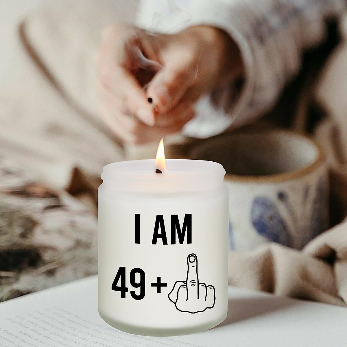 50th Birthday Gifts for Women Men, 50th Birthday Decorations Birthday Candles, Unique Funny Gag Cool Gifts for 50 Year Old Woman 1974 50th Birthday Gifts for Her Him Best Friend Brother Sister Dad Mom
