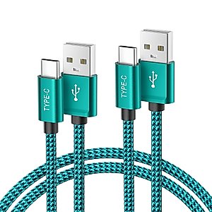 Basesailor USB Type C Charger Cable 6.6FT 2 Pack,Nylon Charging Power Cord for Samsung Galaxy S10 S23 S20 S21 S22,Moto Z3 Z4 G7 G8 G9 Play Power G Pro Fast Stylus,Motorola Razr Edge One 5G,Steam Deck