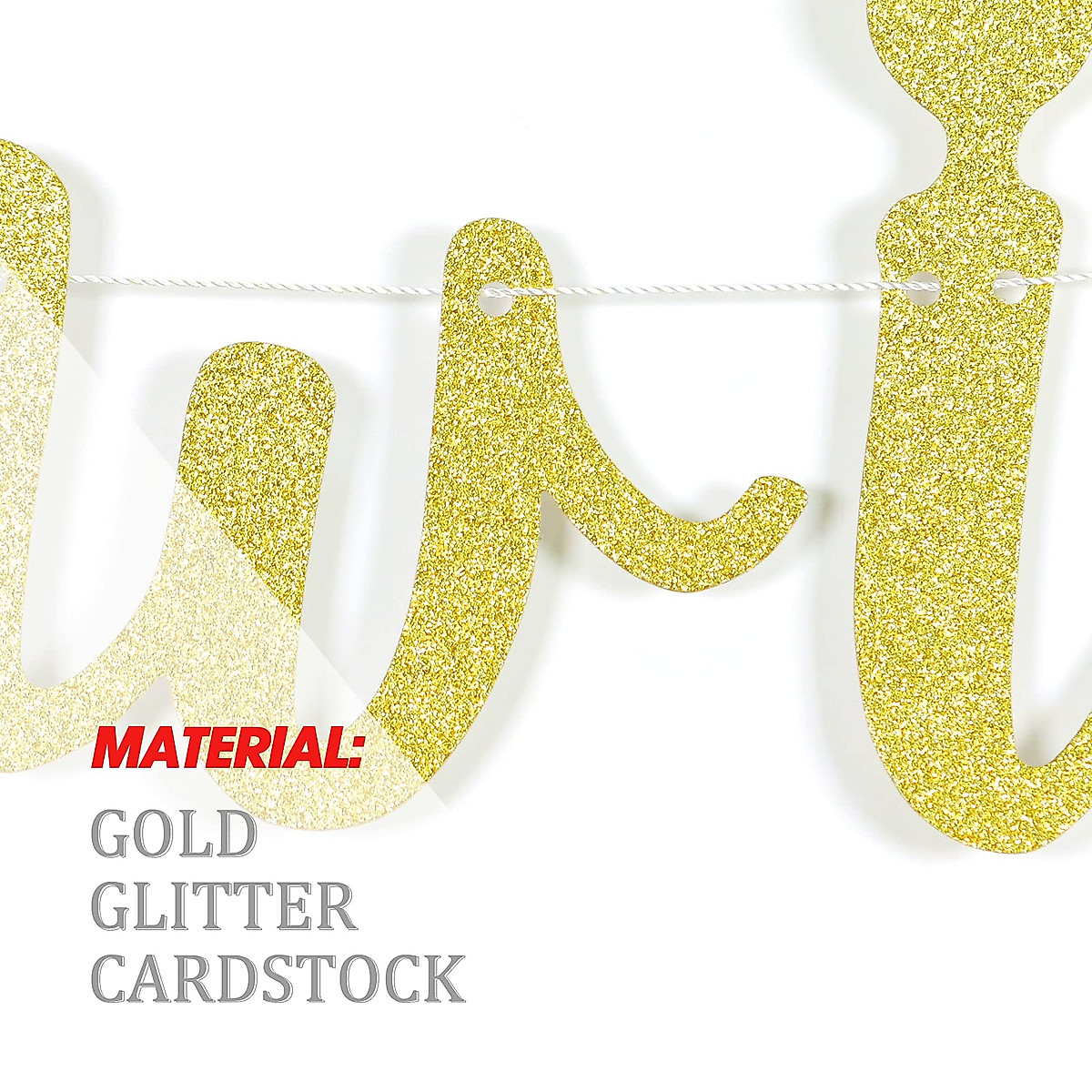 Best Wishes Warmest Regards Banner, Schitt's Greek Themed Birthday Banner, Graduation Party, Farewell Party Decorations(Gold Glitter)