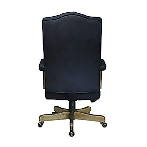 Boss Office Products Executive Black Fabric Chair with Driftwood Finish Frame (B905DW-BKW)