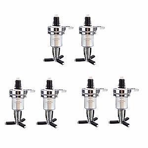 Pomojonbi 6Pcs 45Ml/1.5Oz Bar Butler Wall Mounted Replacement Nozzle Shot Dispenser for Revolving Liquor Bottle Holder