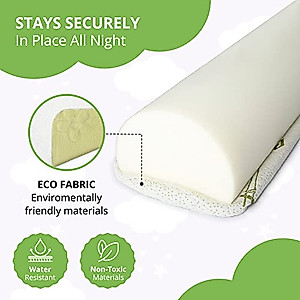 BANBALOO | Bamboo Bed Bumper for Toddlers - Premium Model | XL Bed Barrier with Mattress Cover | Toddler Bed Bumper | Easy Setup and Quick Installation | Queen, King, Twin, Full-Size Bed | Foam