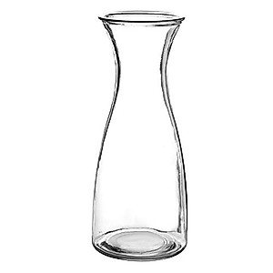 3-Piece Glass Carafe Set – 1 Liter Pitchers for Party – 10 Inch Tall Jugs– Water or Milk Bottles