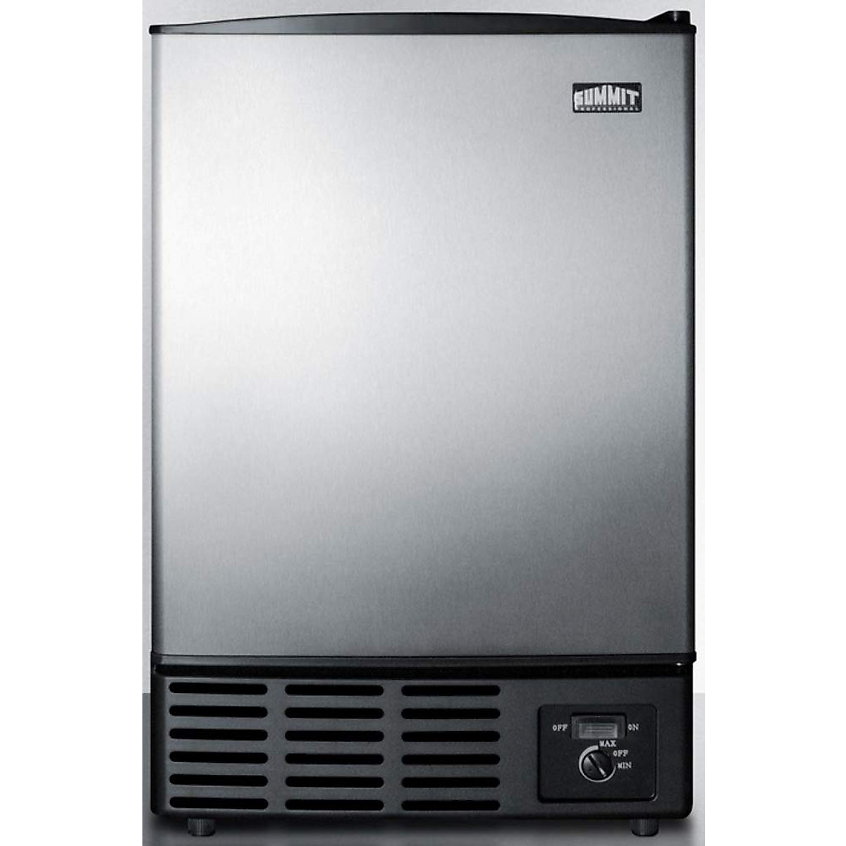 Summit BIM25 15" UL Listed Compact Ice Maker with 1 cu. ft. Capacity 12 lbs. Daily Ice Production Insulated Storage Bin Manual Defrost and Reversible Door in Stainless