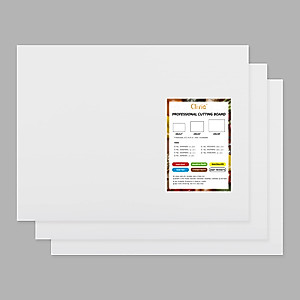 Hakka 24" x 18" x 1" 3-Board White Cutting Board System