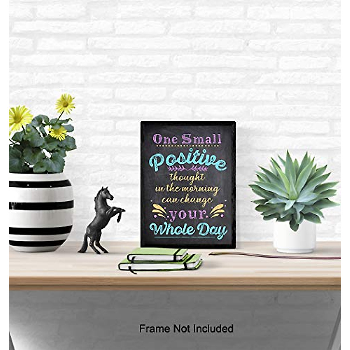 Positive Quotes Wall Decor Poster - Inspirational Uplifting Encouragement Gift for Women, Daughter, Best Friend, Teens, Girls - Motivational Self Improvement Art for Bathroom, Bedroom, Home Office