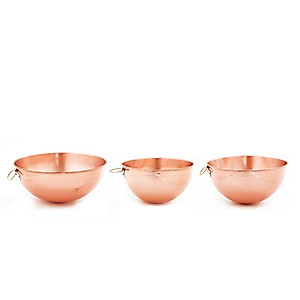 Old Dutch Beating Bowls, 5 Qt, 4.5Qt, 2 Qt, Copper