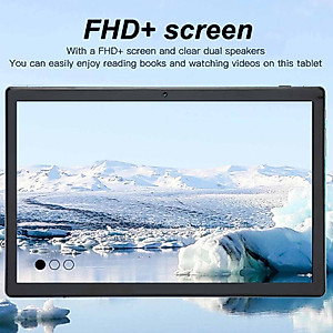 10.1 Inch Tablet, for Android 10 Tablet with 8 Core CPU, 6GB RAM 128GB ROM, 5G WiFi, Support Fast Charging, 4G Network Calling, FHD Tablet for Work, Gaming (Blue)