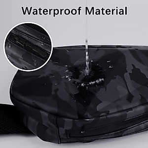 Lamgool Sling Bag for Men Waterproof Shoulder Bag Travel Hiking Hard Shell Sling Backpack Lightweight Cross Body Bag with Usb Charger Port