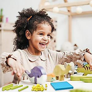 121 Pieces Plastic Base Ten Set 3 Color Number Concepts and Counting Base Units Tens and Ones Blocks Educational Cubes for Kindergarten 1st 2nd 3rd Grade