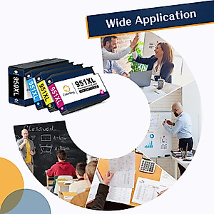 ColorKing Remanufactured Ink Cartridge Replacement for HP 950 XL 950XL 951 XL 951XL to use with OfficeJet Pro 8600 8610 8615 8620 8625 8630 8100 276dw 251dw Printer (4 High Yield Combo Pack)