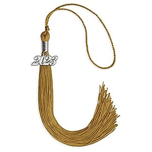 Endea Graduation Single Color Tassel with Silver Date Drop (Antique Gold, 2023)