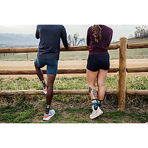 Swiftwick VISION SIX Impression, Parks Edition, Running and Cycling Socks (Yellowstone Bison, Medium)