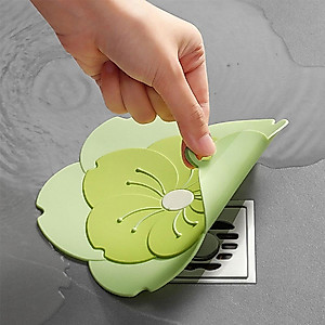 Bathtub Drain Cover Tub Stopper,Silicone Floor Drain Cover for Bathroom,Flower Shape Drain Hair Catcher Strainer,Kitchen Sink Drain Stoppers,Anti-Odor Shower Drain Stopper