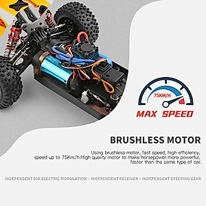 WLtoys 144010 144001 75KM/H 2.4G RC Car Brushless 4WD Electric High Speed Off-Road Remote Control Drift Toys for Children Racing 144010 1B 1500mah