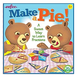 eeBoo: Make a Pie Game, A Sweet Way to Learn Fractions, Develops Math and Quantitative Skills Through Play, Screen-Free Fun, for Ages 5 and up