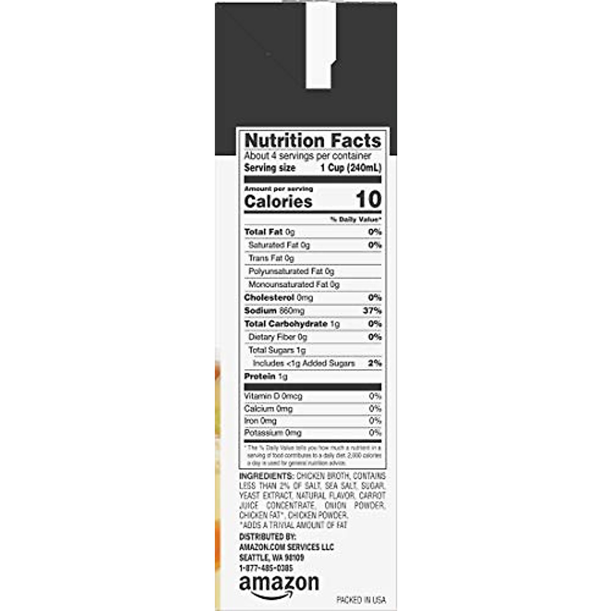 Amazon Brand - Happy Belly Chicken Broth, 2 pound (Pack of 1)