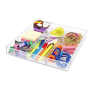 Whitmor 6-Section Clear Drawer Organizer