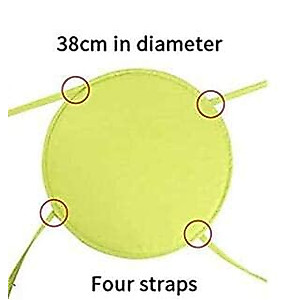 RAILONCH Indoor/Outdoor Chair Pads Round Seat Cushions Garden Patio Home Cushions - Diameter 38cm (2pcs,Dark Grey)