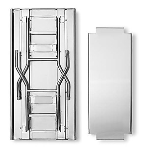 GRIDMANN Stainless Steel Folding Table 48 x 24 Inch with Under Shelf, NSF Kitchen Prep & Work Table