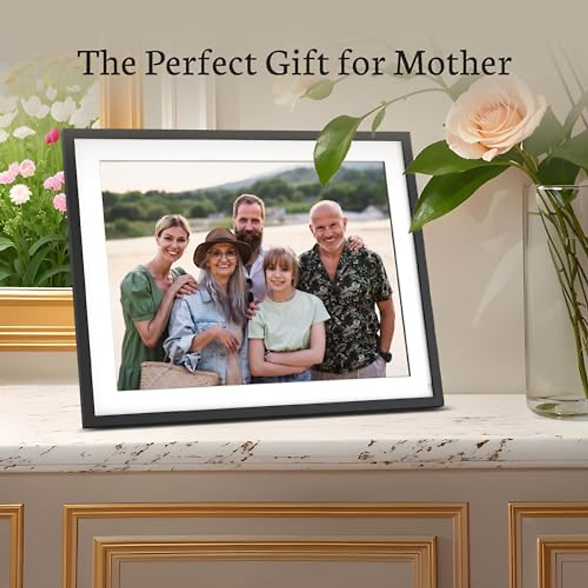 BSIMB 16.2-Inch 32GB WiFi Extra Large Digital Picture Frame, Smart Photo Frame with IPS HD Touchscreen Remote Control, Share Photos&Video via App&Email, Gift for Mother's Day